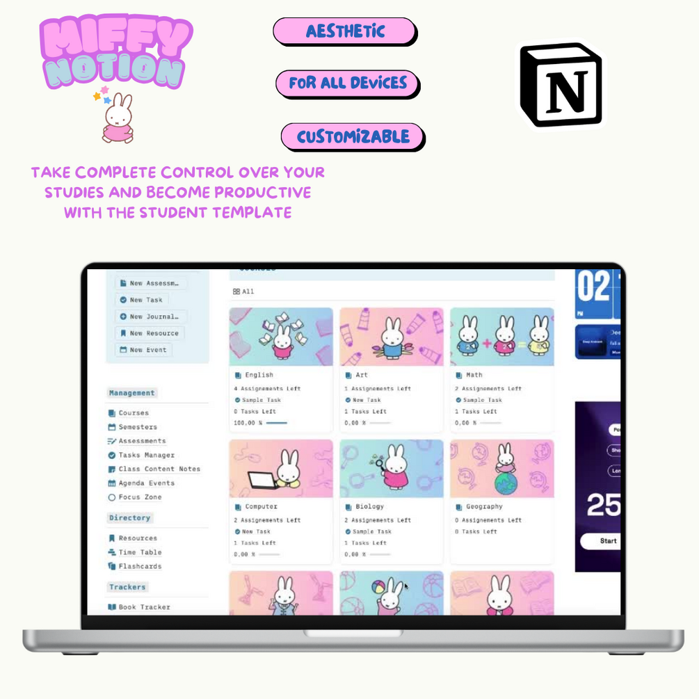 Miffy Notion template