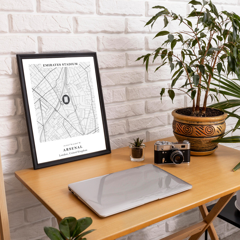 Emirates Stadium City Map / Arsenal Map / London City Map/ Digital Download