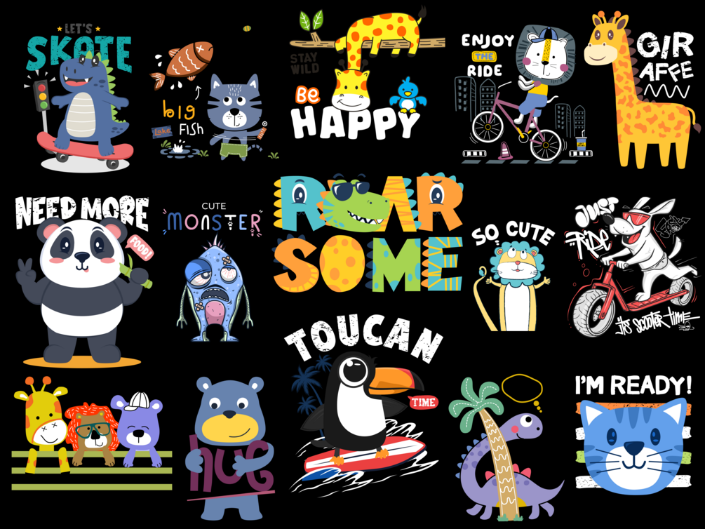 Animated Kids T-shirt Design, Cute Kids T-shirt Design, Stylish Kids T ...