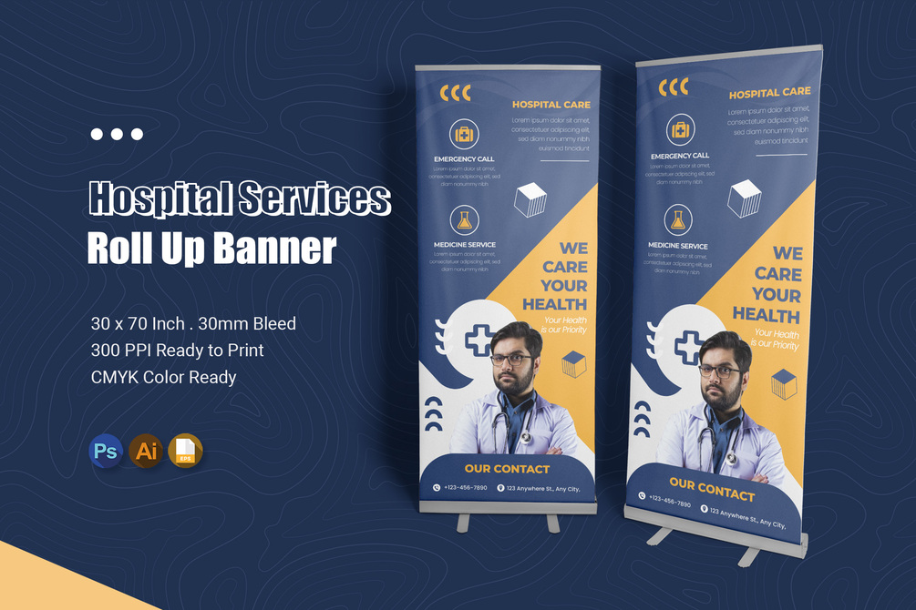 Hospital Service Roll Up Banner