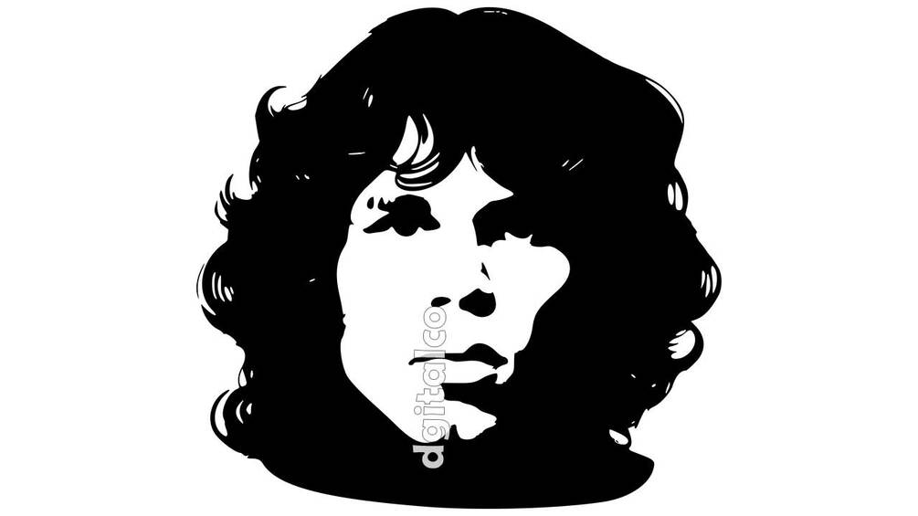 Jim Morrison Vector Portrait - Complete Graphic Pack for T-Shirts ...