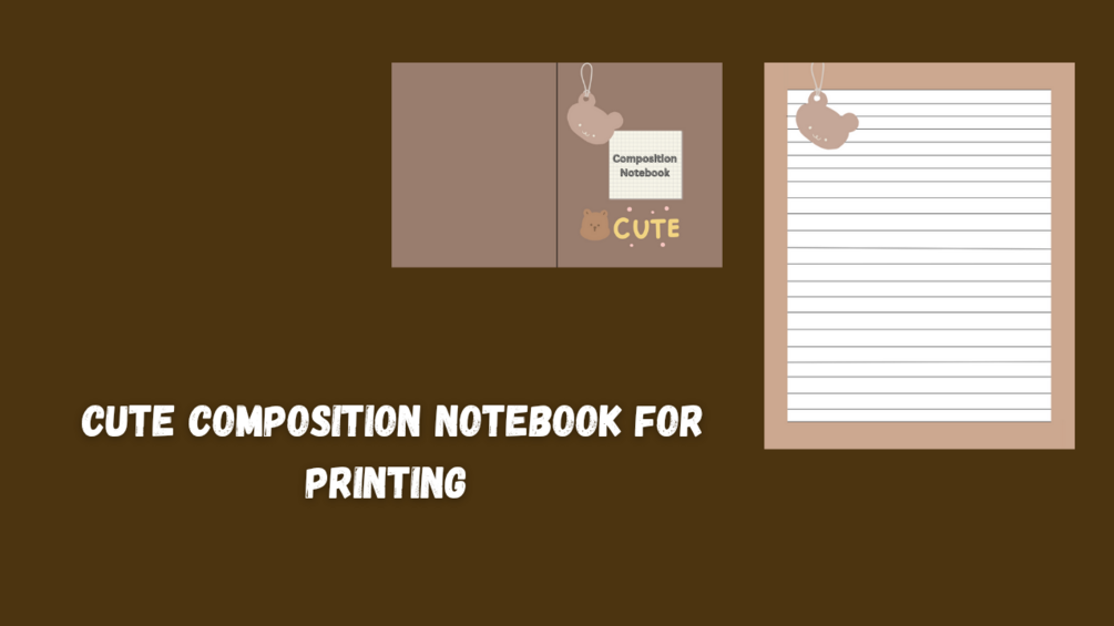 Cute composition Notebook for printing