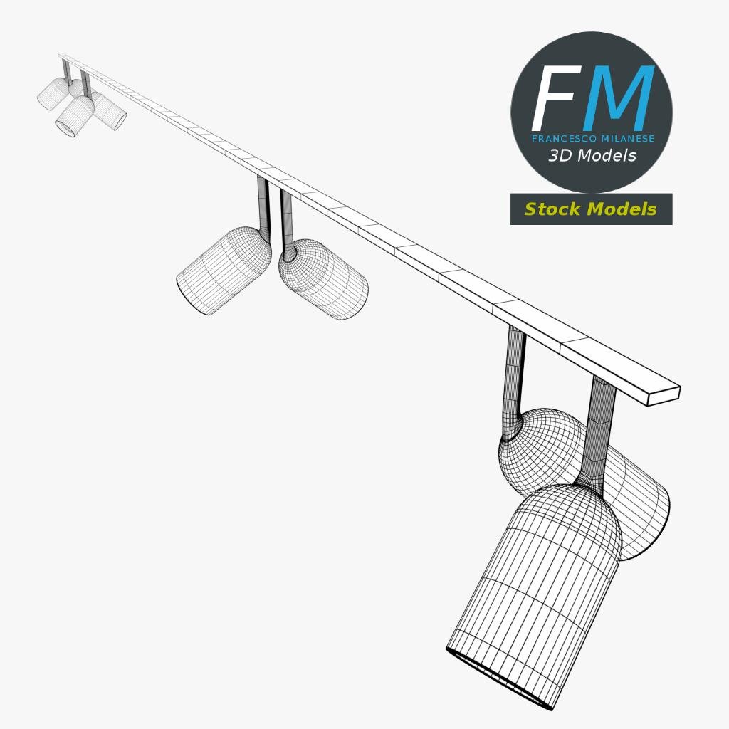 3D MODEL - Studio light ceiling frame