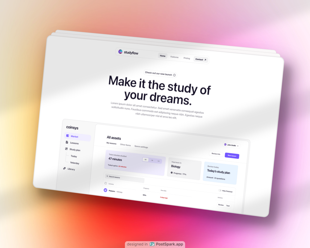 Studyflow Figma Template