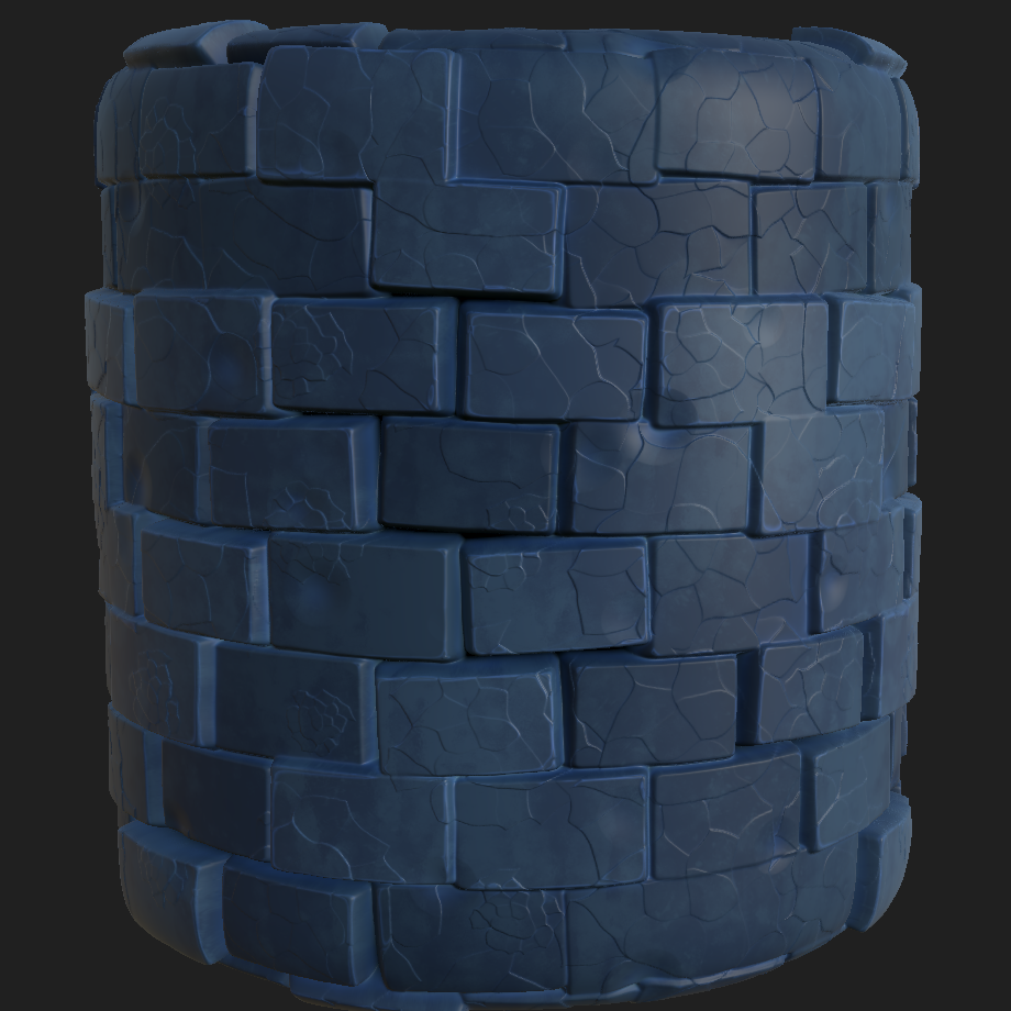 stylized blue brick material