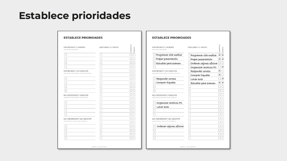 Plantilla - Establece prioridades