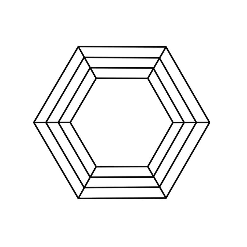 hexagon cut gem procreate brush