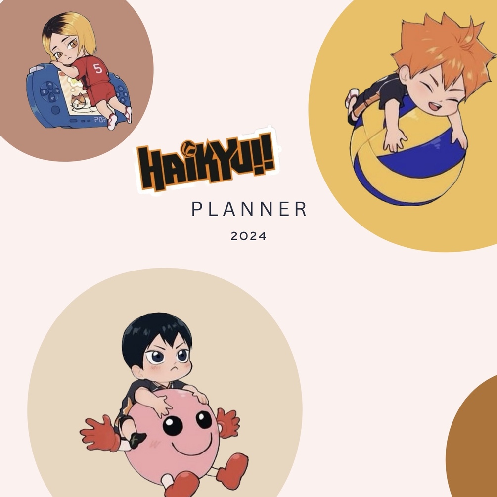 Haikyuu planner (Daily , weekly and monthly 2024)