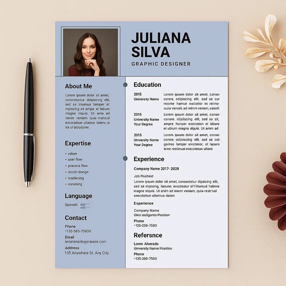 Juliana Silva CV Template – Modern Editable Resume in Canva ...