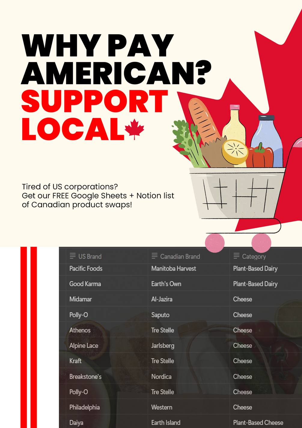 Stop Buying American! Switch to Canadian Brands (Instant Download)