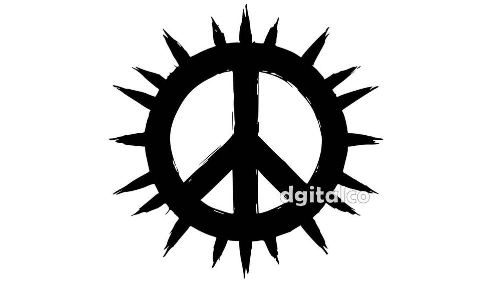 Punk Art Peace Symbol Ink to Vector