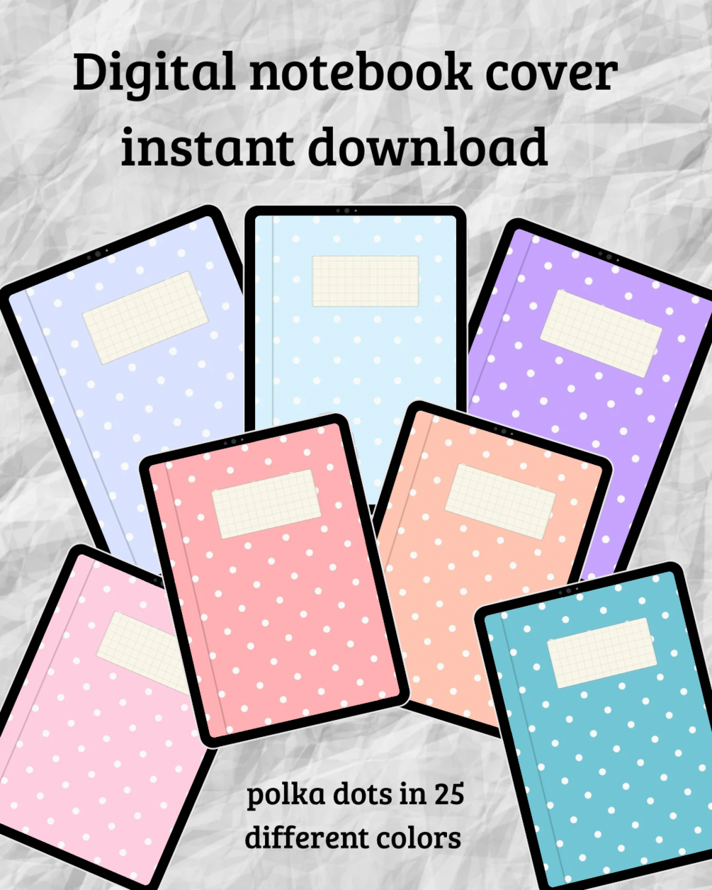 Polka dot notebook covers for iPad/ tablet