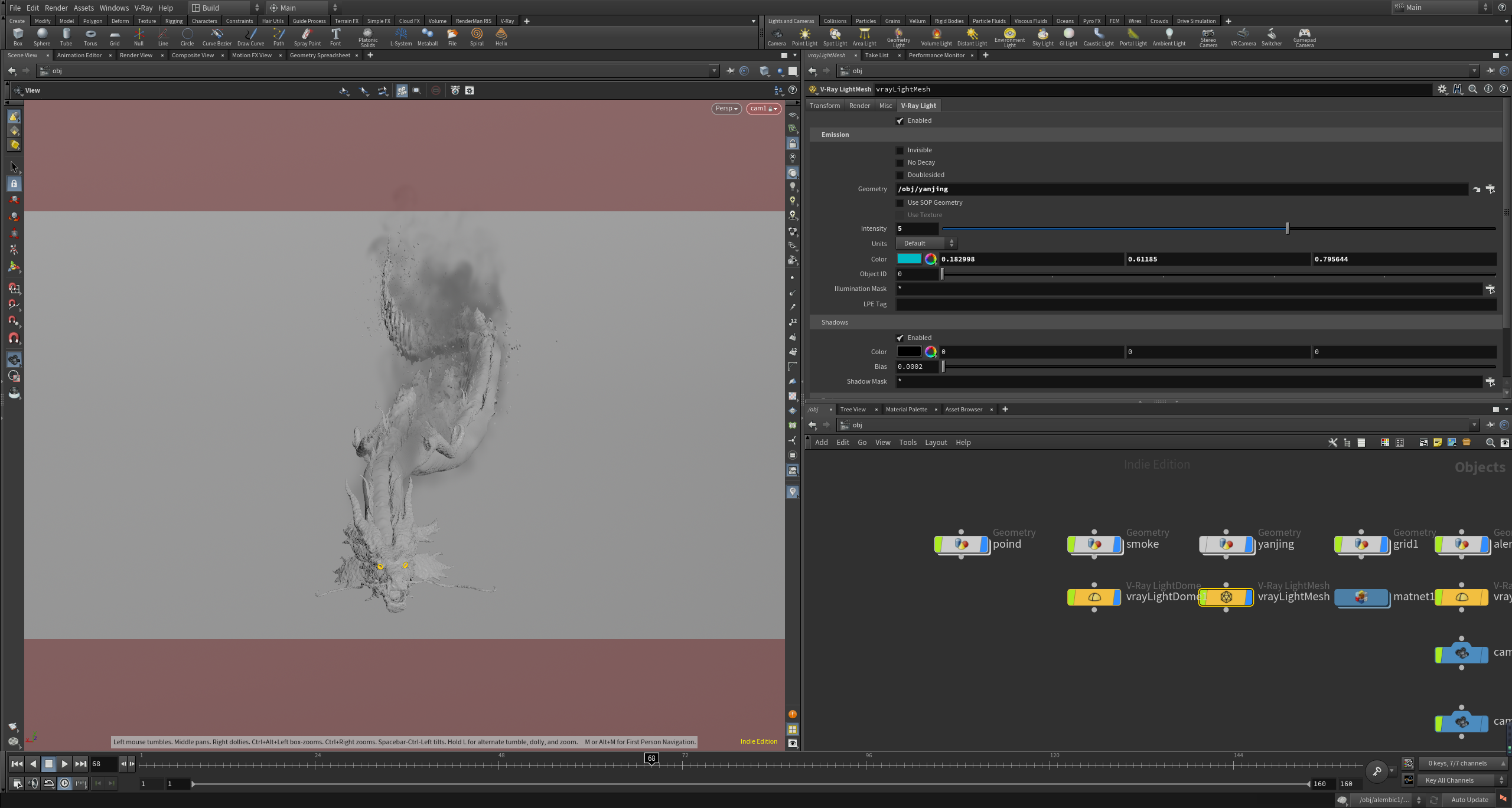 Houdini Magic Ice Dragon Flying Project Solution File