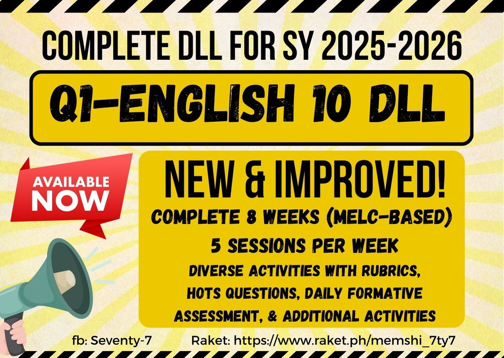 COMPLETE DLL Q1-ENGLISH 10 (MELC-BASED) SY 2025-2026