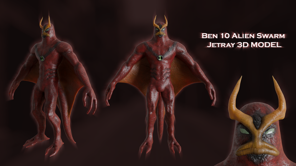 Ben 10 Alien Swarm - Jetray 3D Model