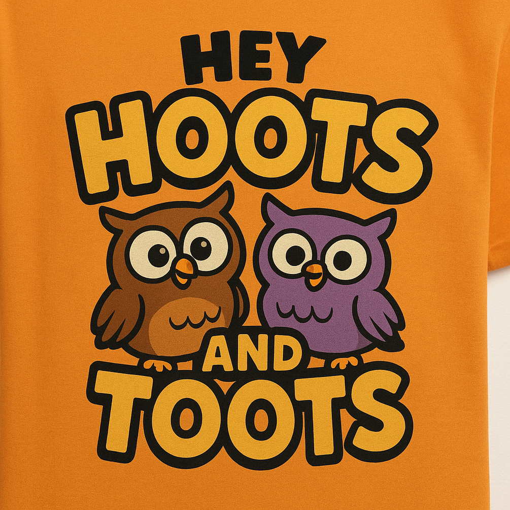 T-Shirt Logo - Hey Hoots & Toots