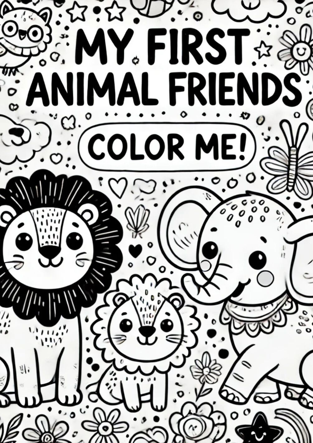 My First Animal Friends – A Fun Printable Coloring Book for Kids!