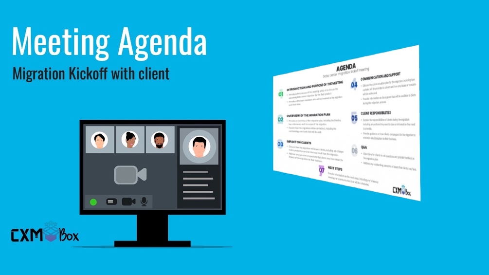 Agenda Slide : Migration kickoff meeting with Clients