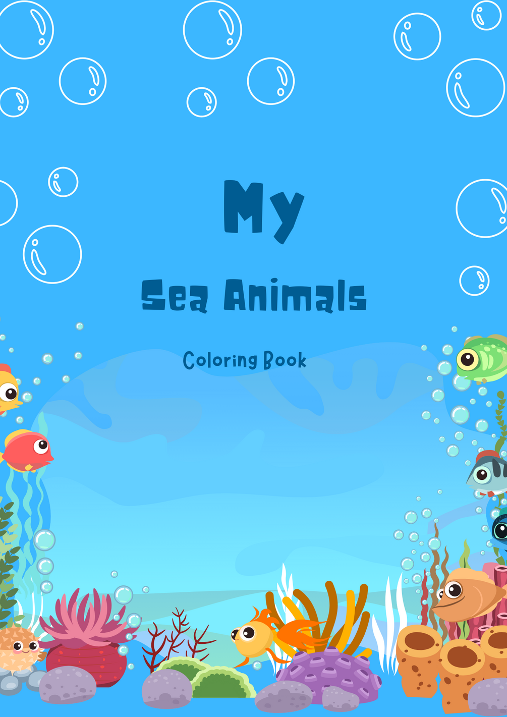 Sea Animals Coloring and Tracing Book