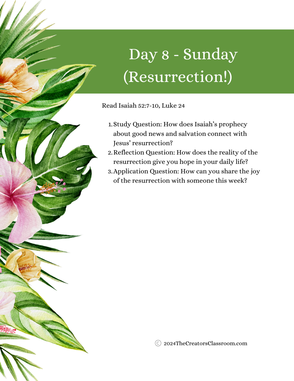 Bible Study - Easter Week