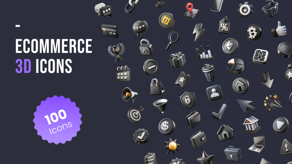 Ecommerce 3d icon pack