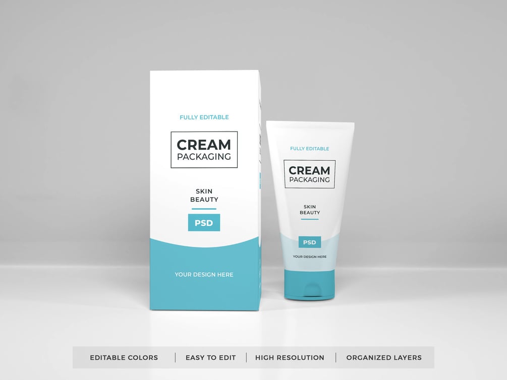 Cream Packaging Mockup Vol 16