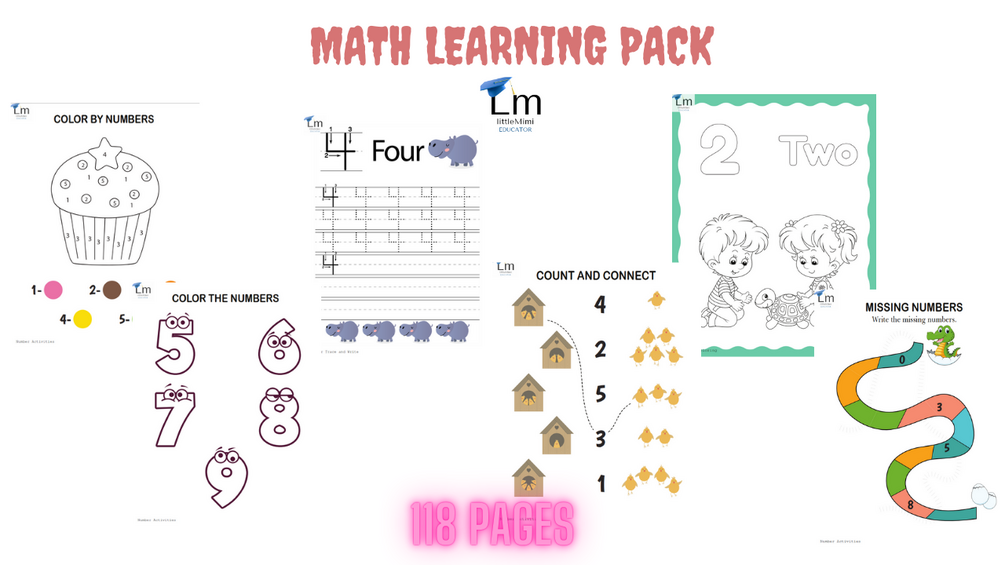 Numbers learning Pack : Numbers identification, coloring, activities ...