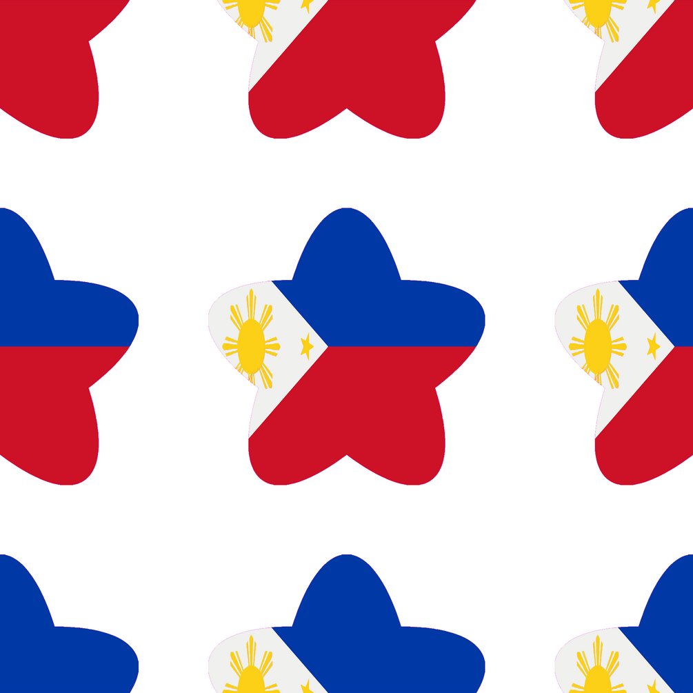 Philippines Flag Star Pattern