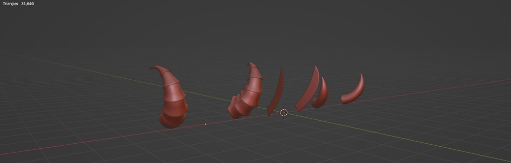 Pack of 3 horns