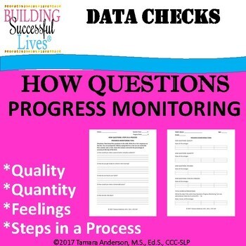 HOW Questions Progress Monitoring