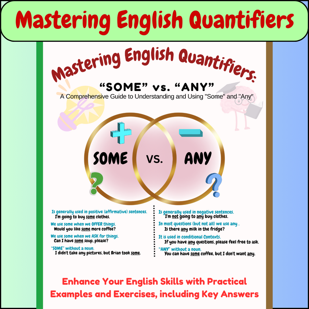 Mastering English Quantifiers: Some and Any – Self-Paced Grammar Practice