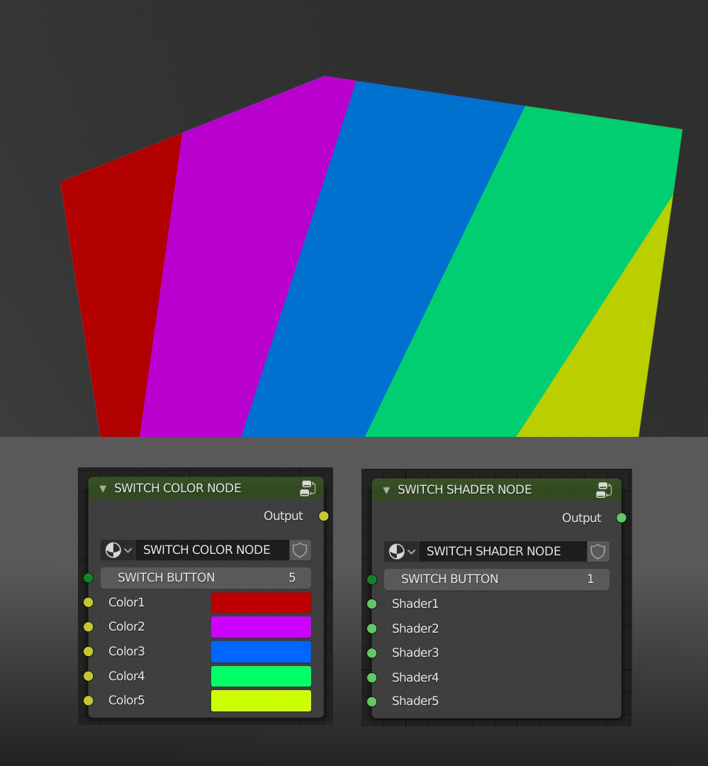 BLENDER SWITCH COLORS/SHADERS NODE