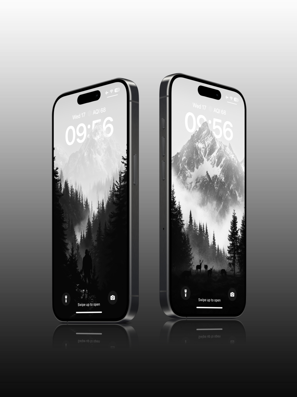 iPhone Misty Forest Depth of Field Wallpaper widget