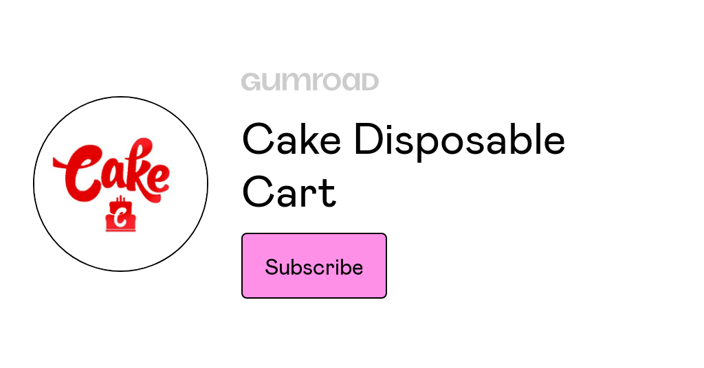 Cake Disposable Cart