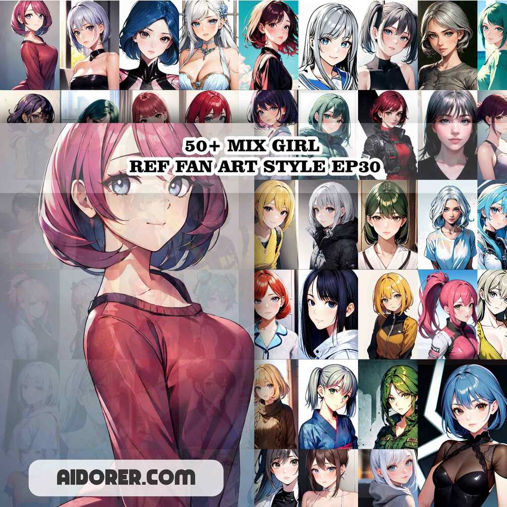 50+ MIX GIRL REF FAN ART STYLE EP30