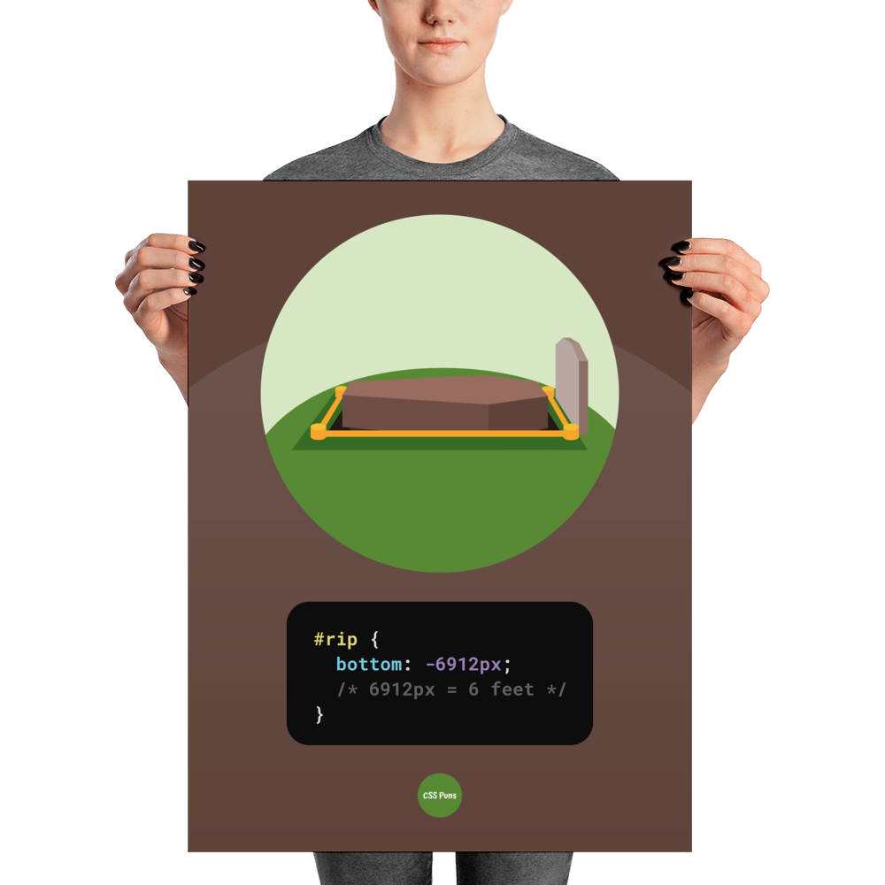 CSS Puns - RIP - Poster