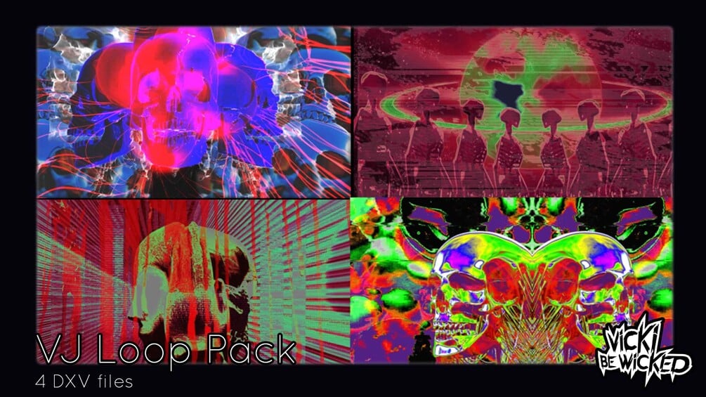 Skull Themed VJ Loop Clips