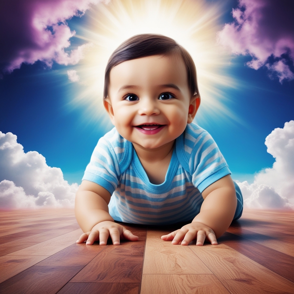 Heavenly Joy: A Cherubic Child's Radiant Smile