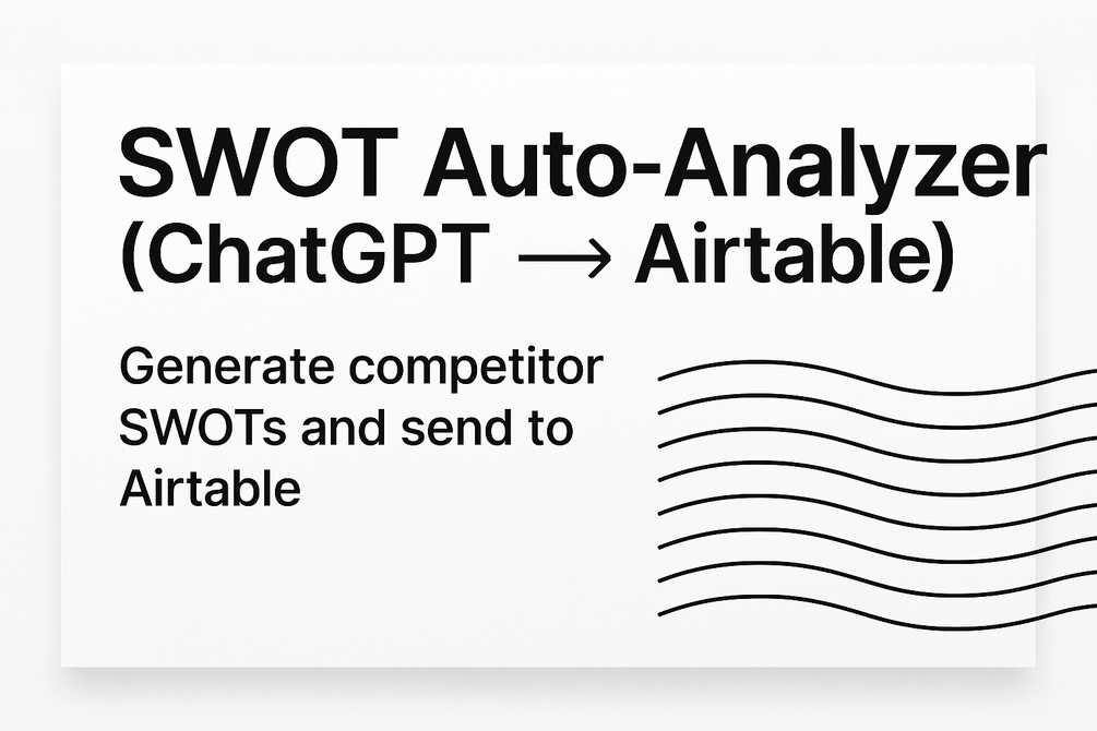 SWOT Auto-Analyzer (ChatGPT → Airtable)