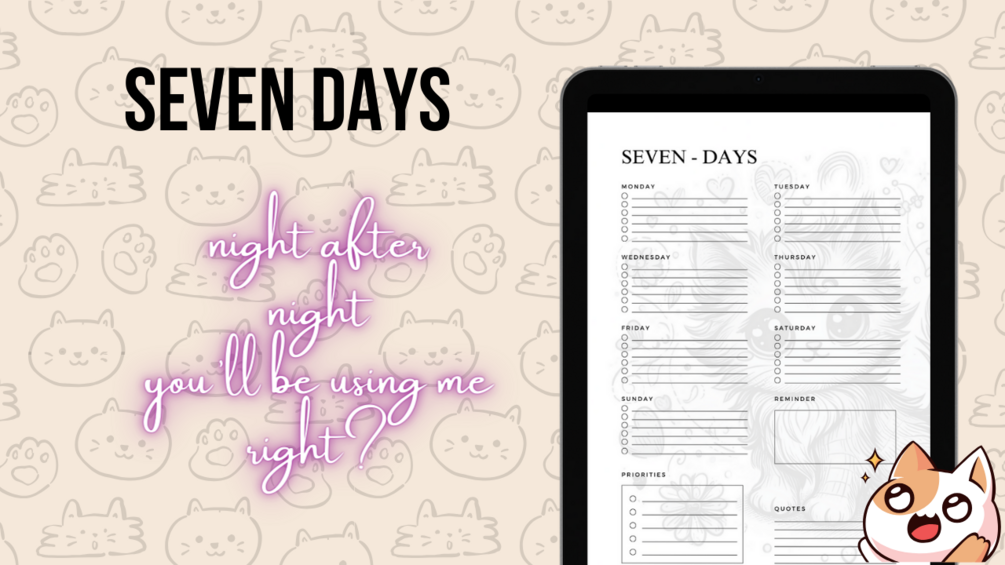 7-Day Weekly Planner: Optimize Your Week
