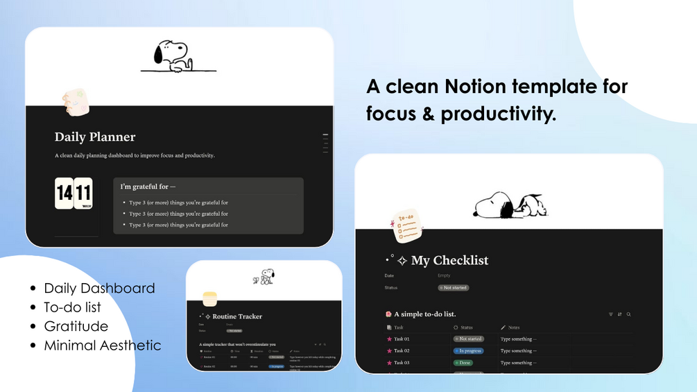 Notion Daily Planner - Simple & Productive