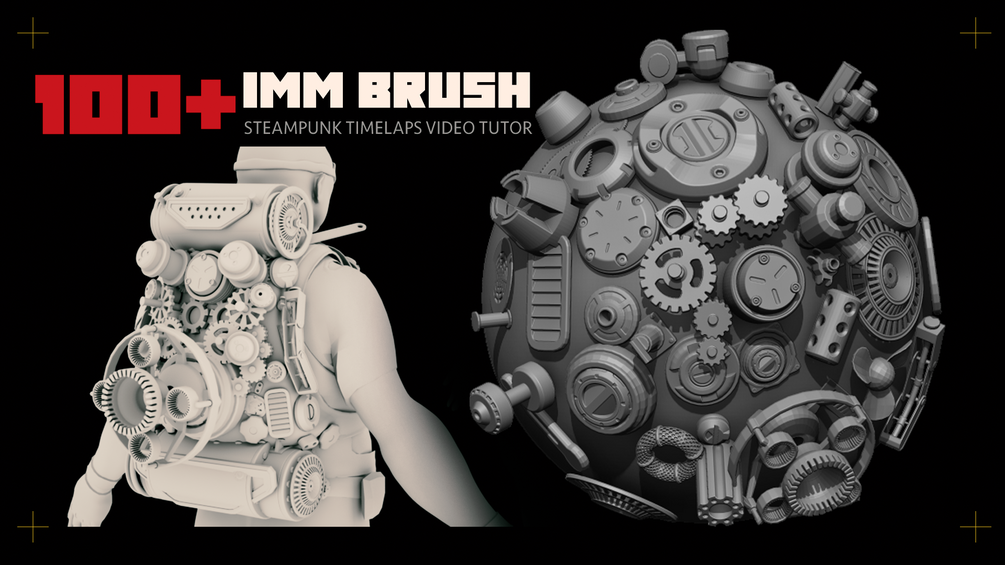 100 IMM brushes for Surface detalization [Game ready topology]