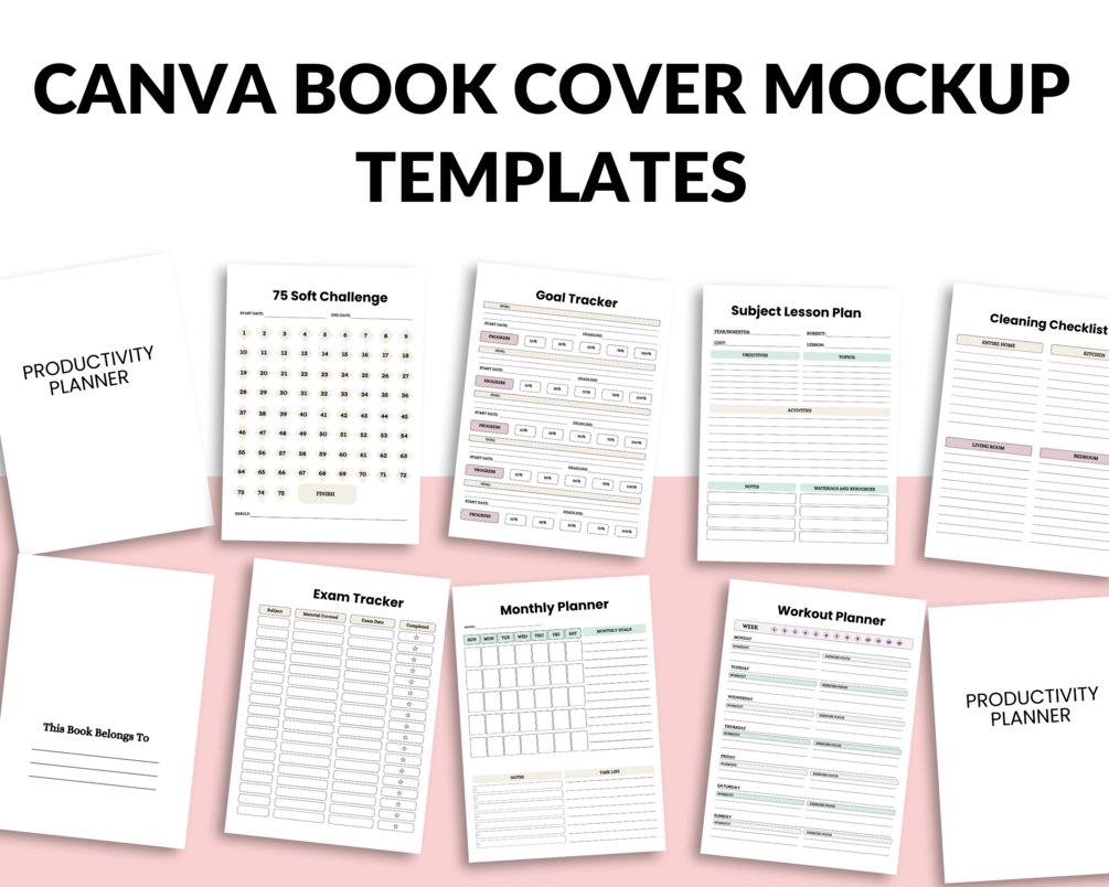 Editable Canva Book Cover Mockup Templates – Perfect for KDP, Etsy, and ...