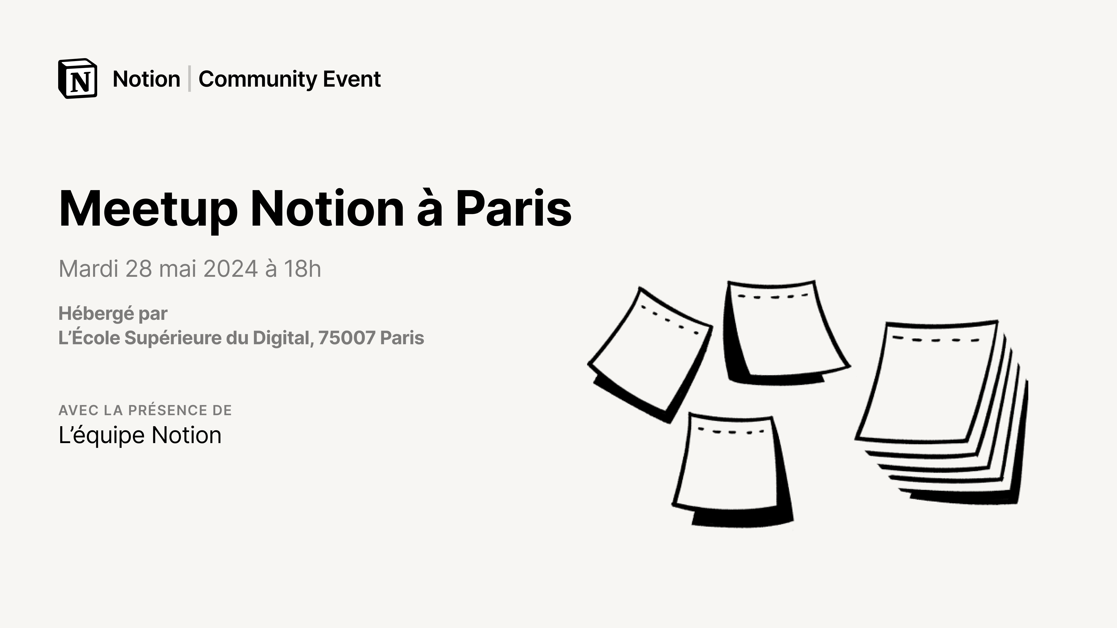 Meetup Notion à Paris : mardi 28 mai 2024 🗓 - Lou Attal