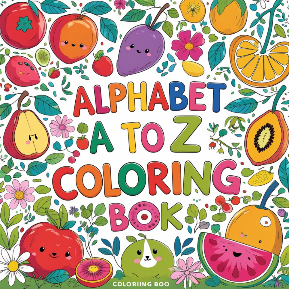 Alphabet A to Z Coloring Worksheet Set