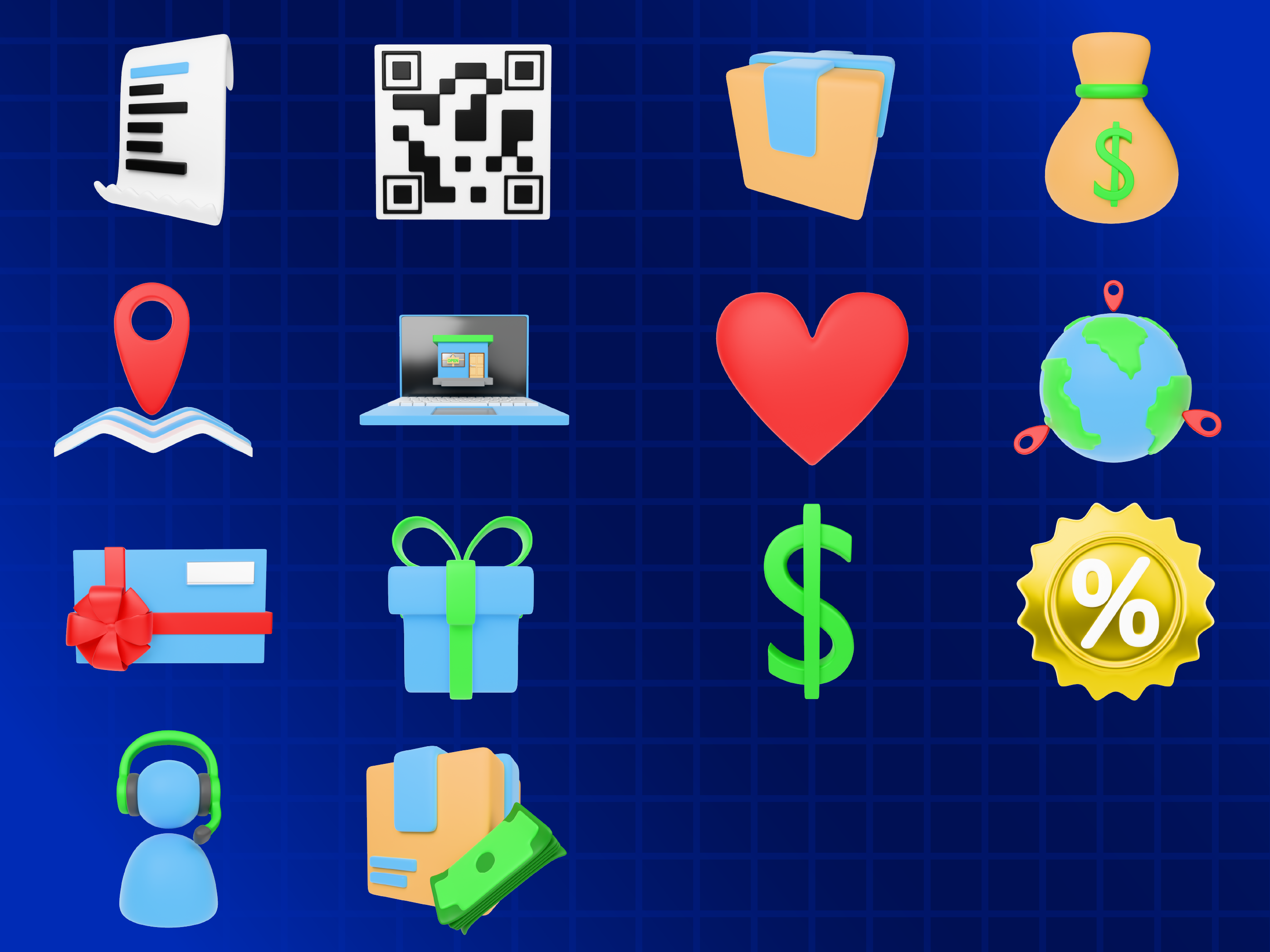 3D E-commerce Icons