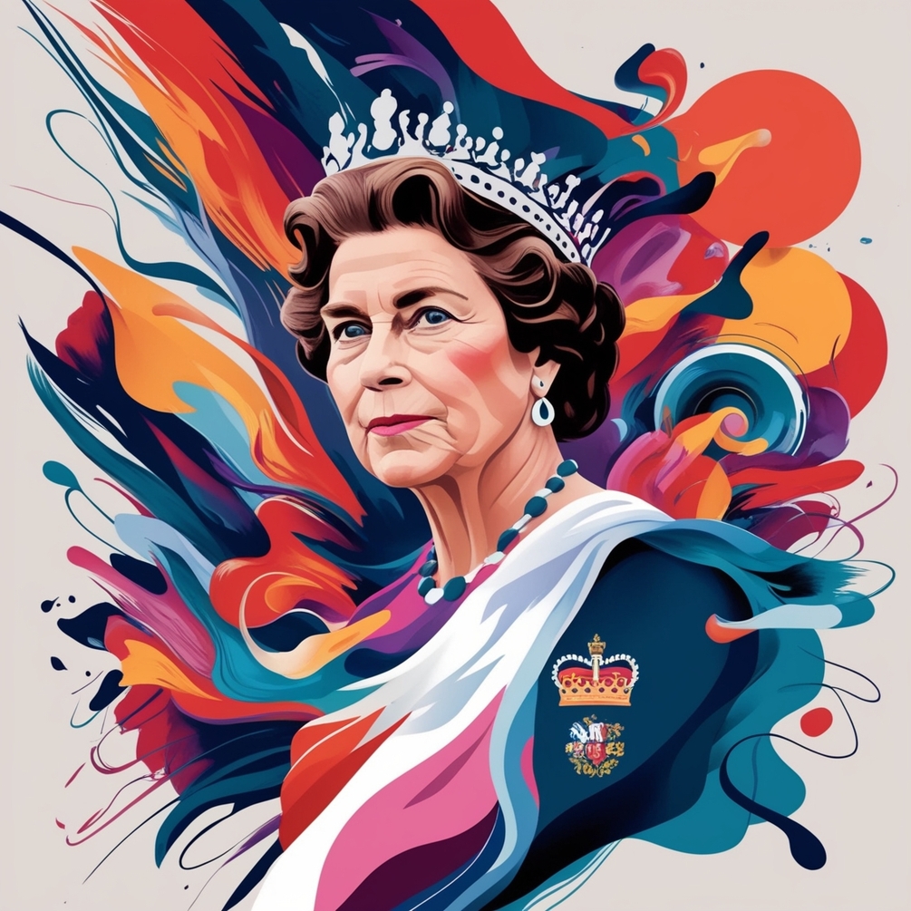 👑 The Regal Abstract Expressionism of Queen Elizabeth 👑