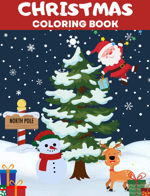 Merry & Bright: Christmas Coloring Book for Kids