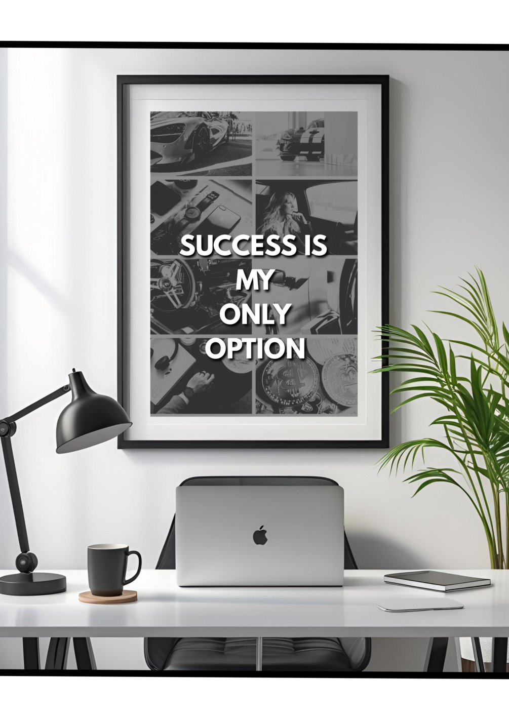 Success Is My Only Option – Printable Motivational Wall Art