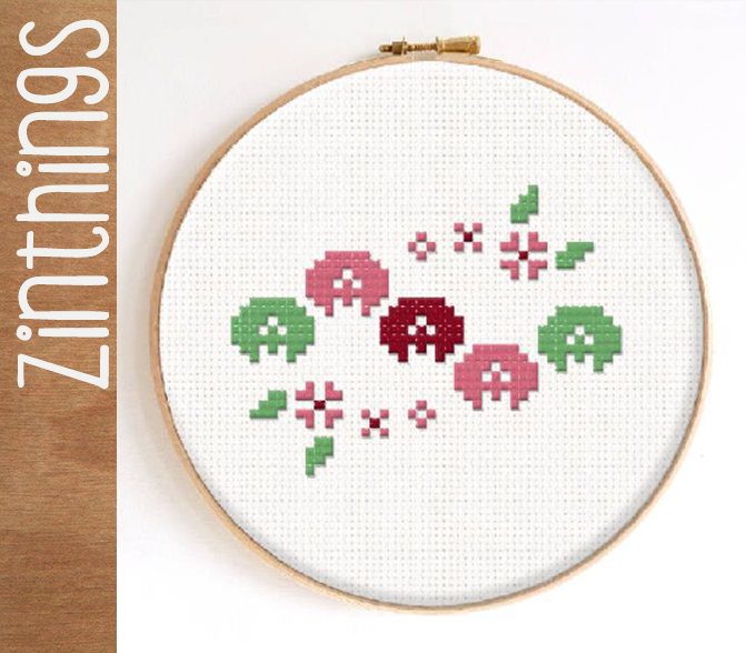 Cross Stitch: Metroid Roses